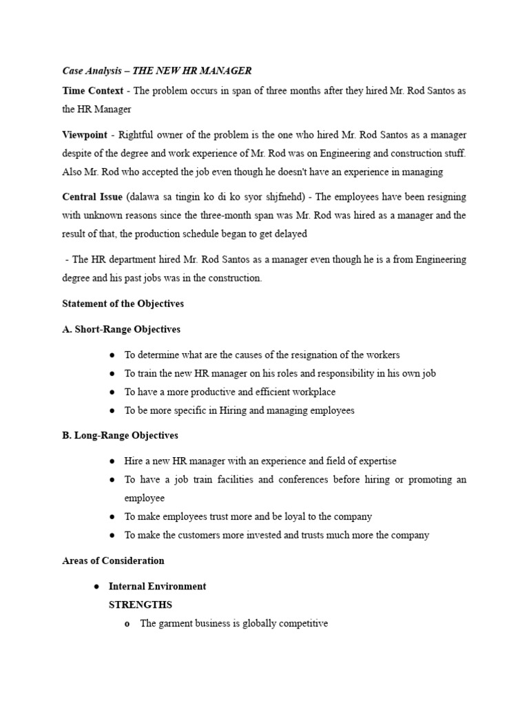 HR Case Study | PDF | Employment | Human Resource Management