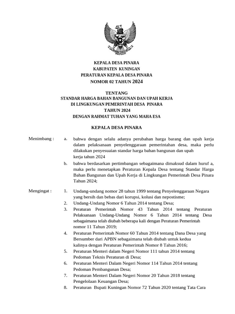 Perkades TTG HPS Desa 2023 | PDF