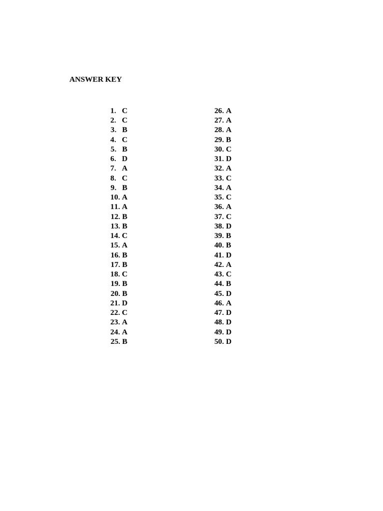 Answer Key Grade 8 | PDF