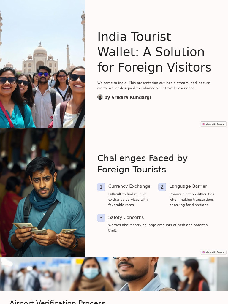 India Tourist Wallet A Solution For Foreign Visitors | PDF