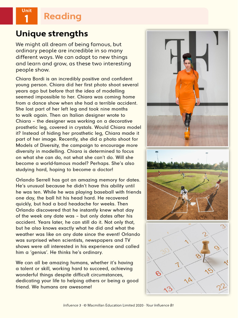 L3 B1 Accessible Reading Worksheets U1 | PDF