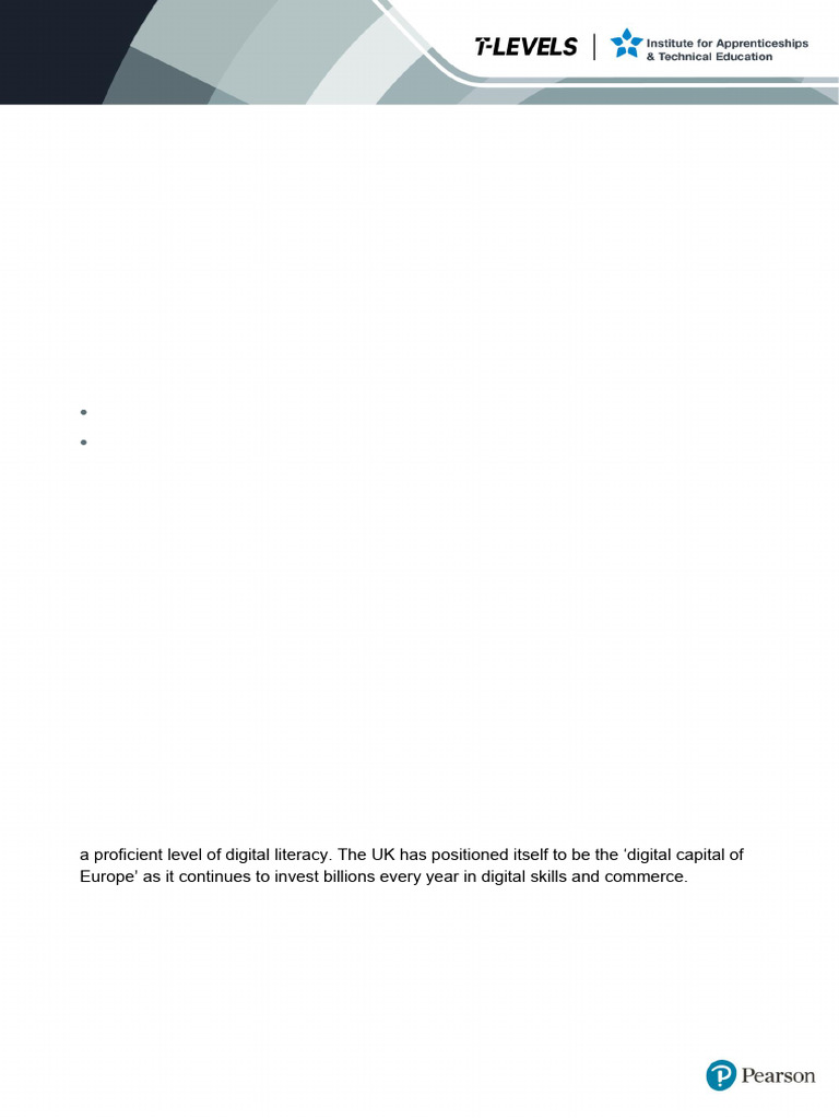 T Level in Digital Qual Description | PDF | Employment | Software