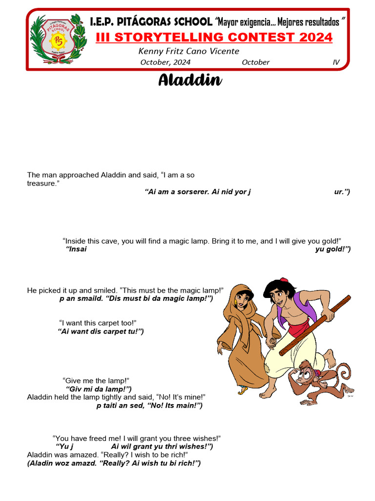 STORYTELLING - Aladin - 4to | PDF | Films Directed