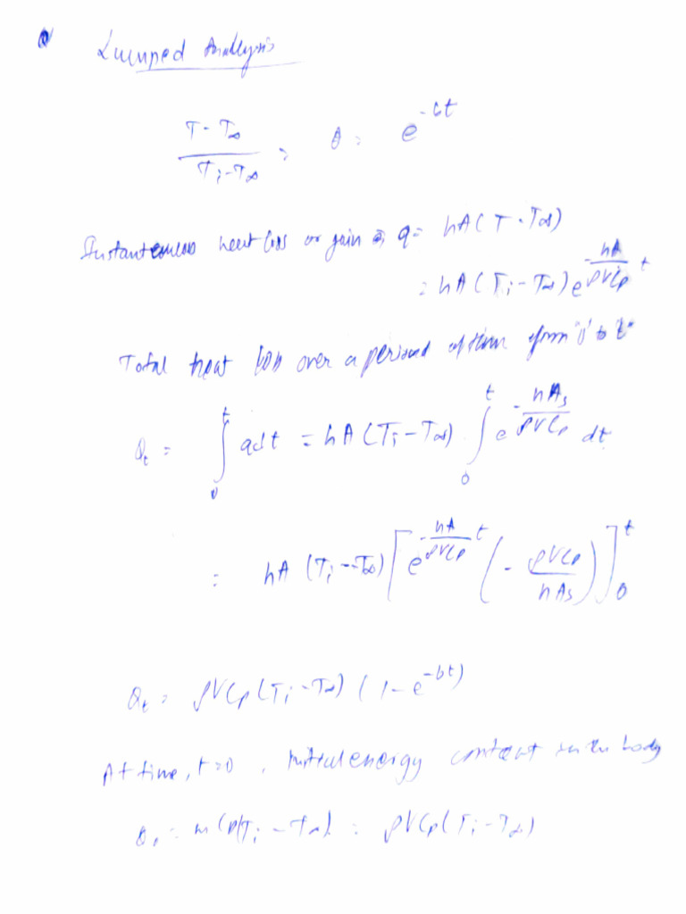 Lumped Analysis Notes | PDF