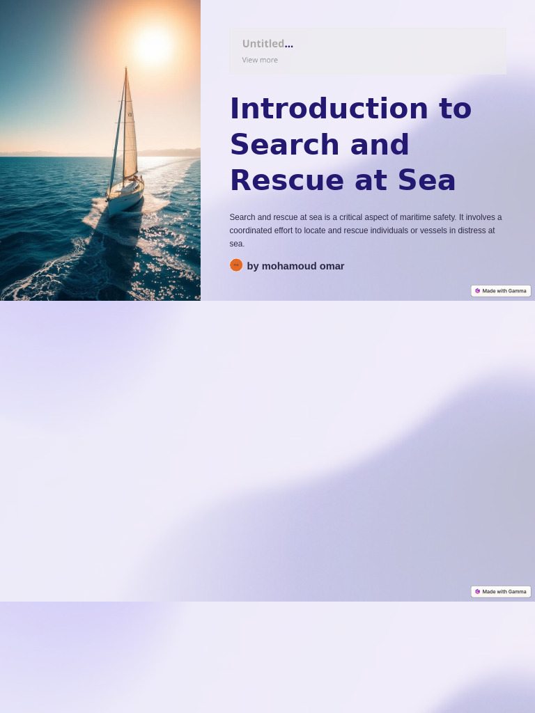 Introduction To Search and Rescue at Sea | PDF | Search And Rescue ...