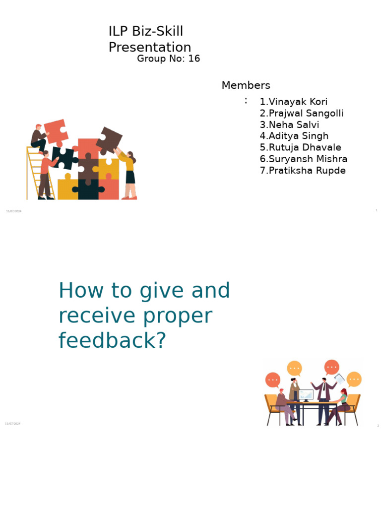 Biz Presentation GRP 16 | PDF | Feedback | Human Communication