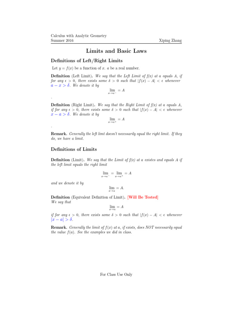 Limit | PDF | Function (Mathematics) | Calculus