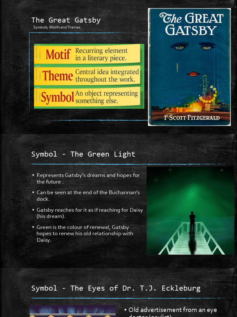 The Great Gatsby Themes, Motifs and Symbols | PDF | The Great Gatsby