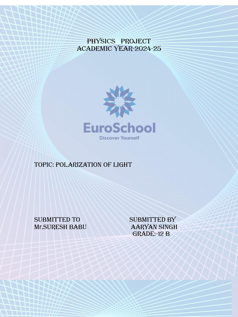 Cover Page For Physics Project | PDF | Art