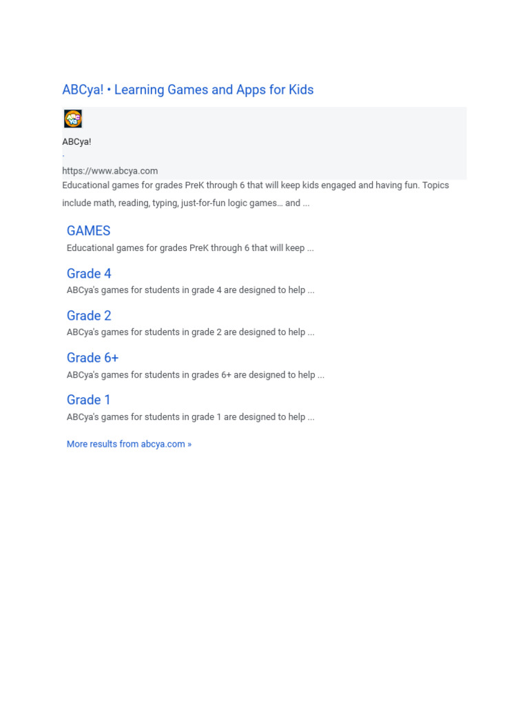 Fun Educational Games for Kids | PDF