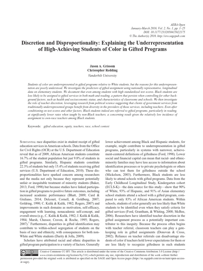 Discretion and Disproportionality-Explaining The Underrepresentation of ...