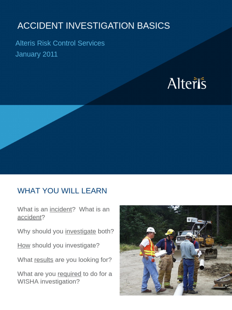 Accident Investigation Guide | PDF | Witness | Personal Protective ...