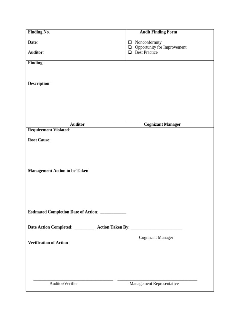 Audit Nonconformance Report | PDF | Career & Growth