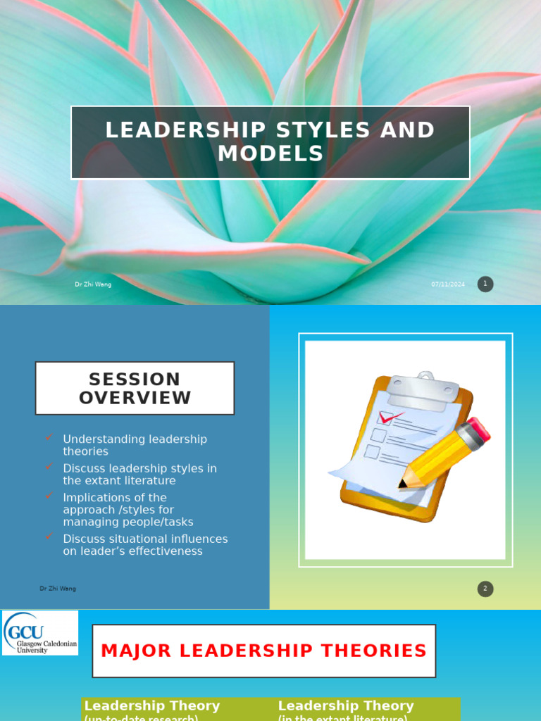 Week 3 Leadership Styles and Models - Activity | PDF | Leadership ...
