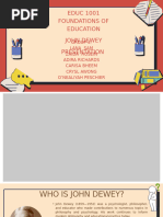 Dewey's Learning by Doing in Education | PDF | John Dewey | Teachers