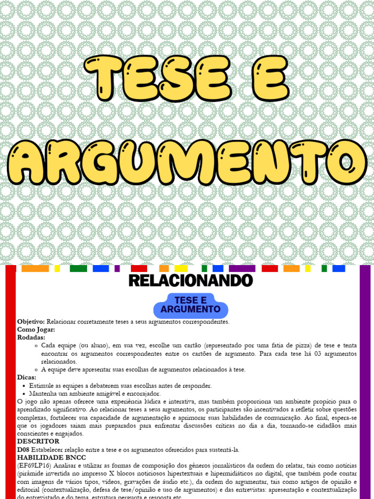 Tese e Argumento 2 Redações Argumentativos Nota Mil e Com Bons ...