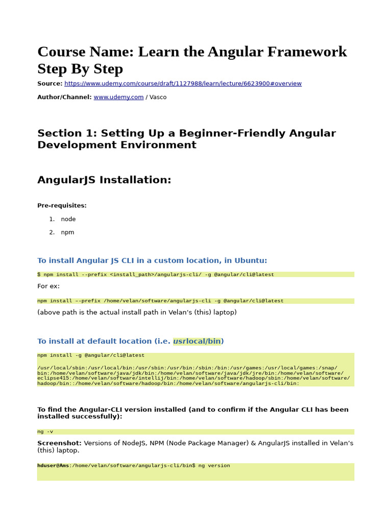 4AngularForBeginnersCourse Udemy | PDF | Angular Js | Application Software