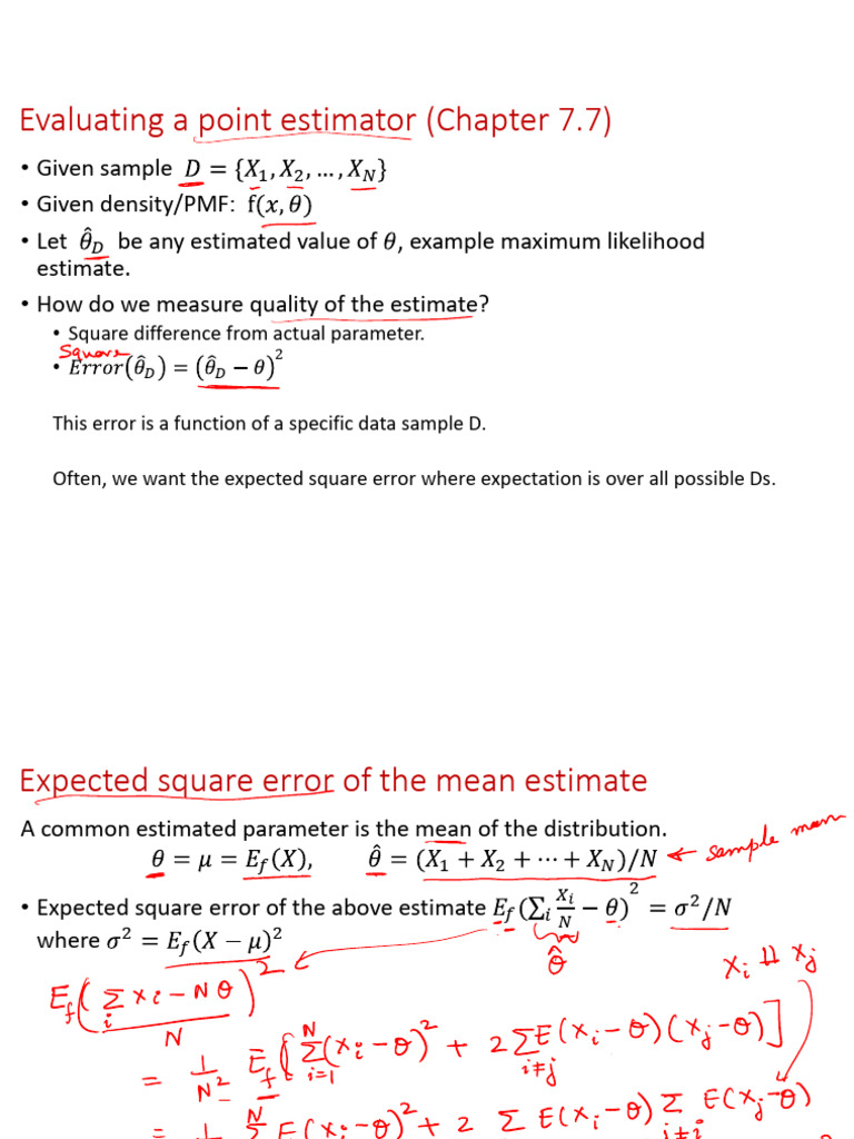 Evaluating Estimators | PDF | Teaching Methods & Materials