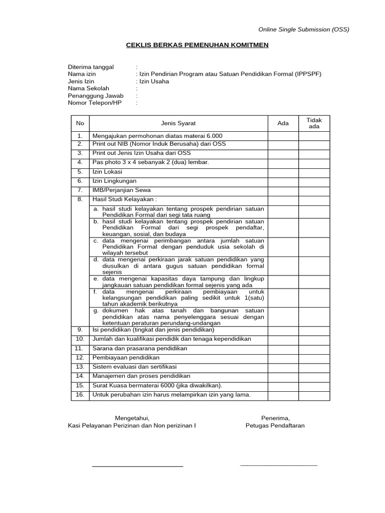 Form Permohonan Pendidikan Formal OK | PDF