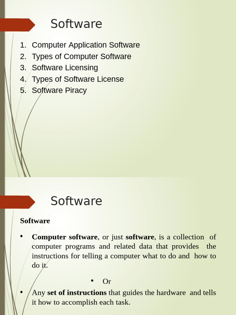 Types and Functions of Computer Software | PDF | Software | Spreadsheet