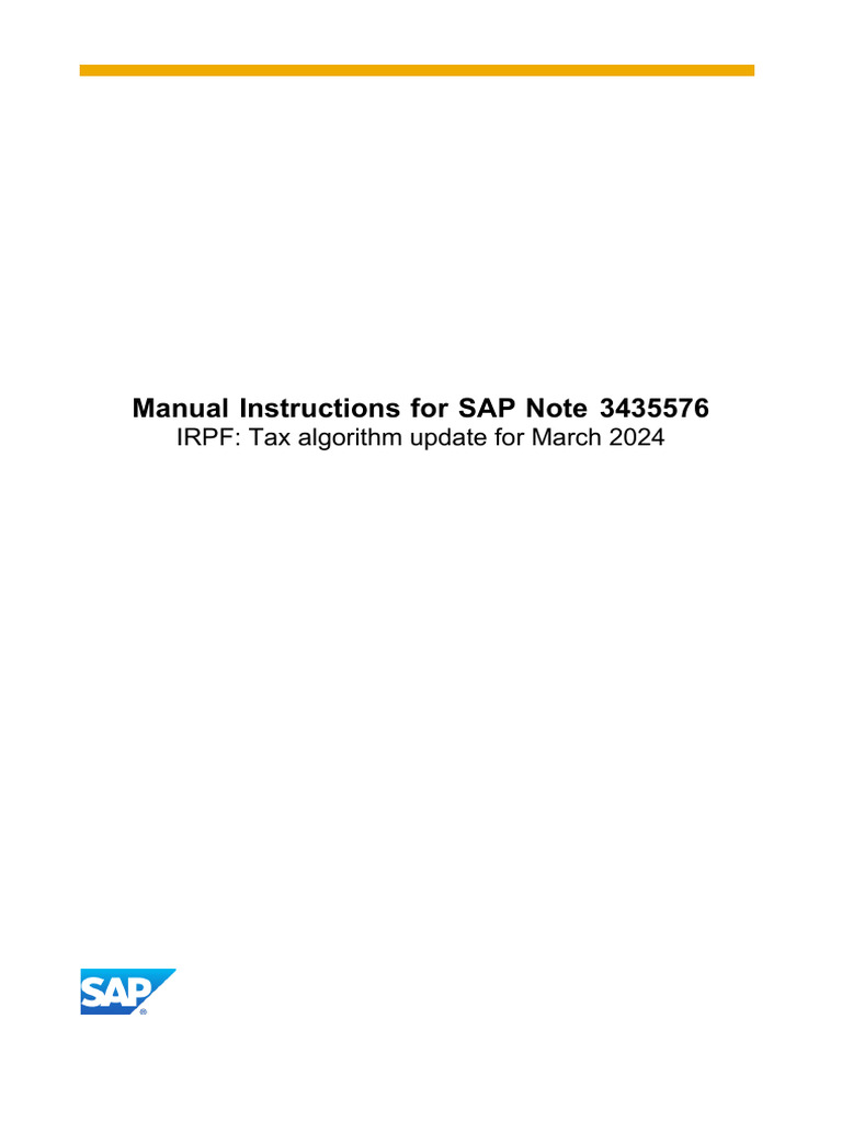 Manual Instructions For SAP Note 3435576 | PDF | Computing | Computer ...