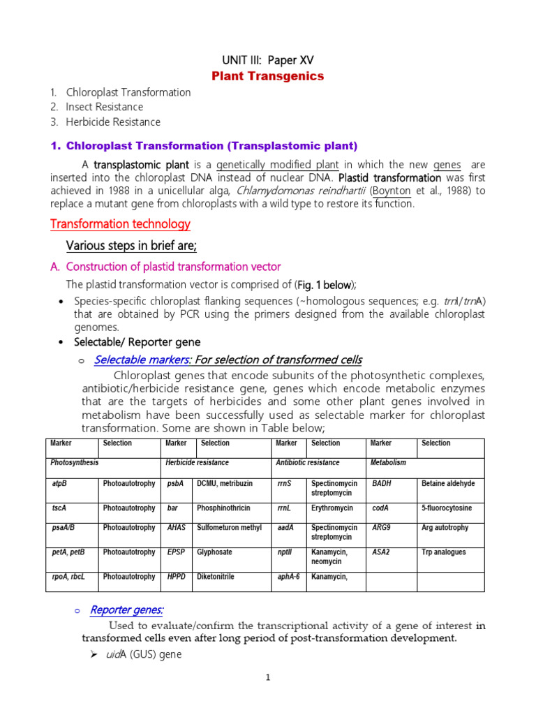 Sem IV Chlo Trans Insect Herbicide Aviral Mishra | PDF | Rna Interference | Weed