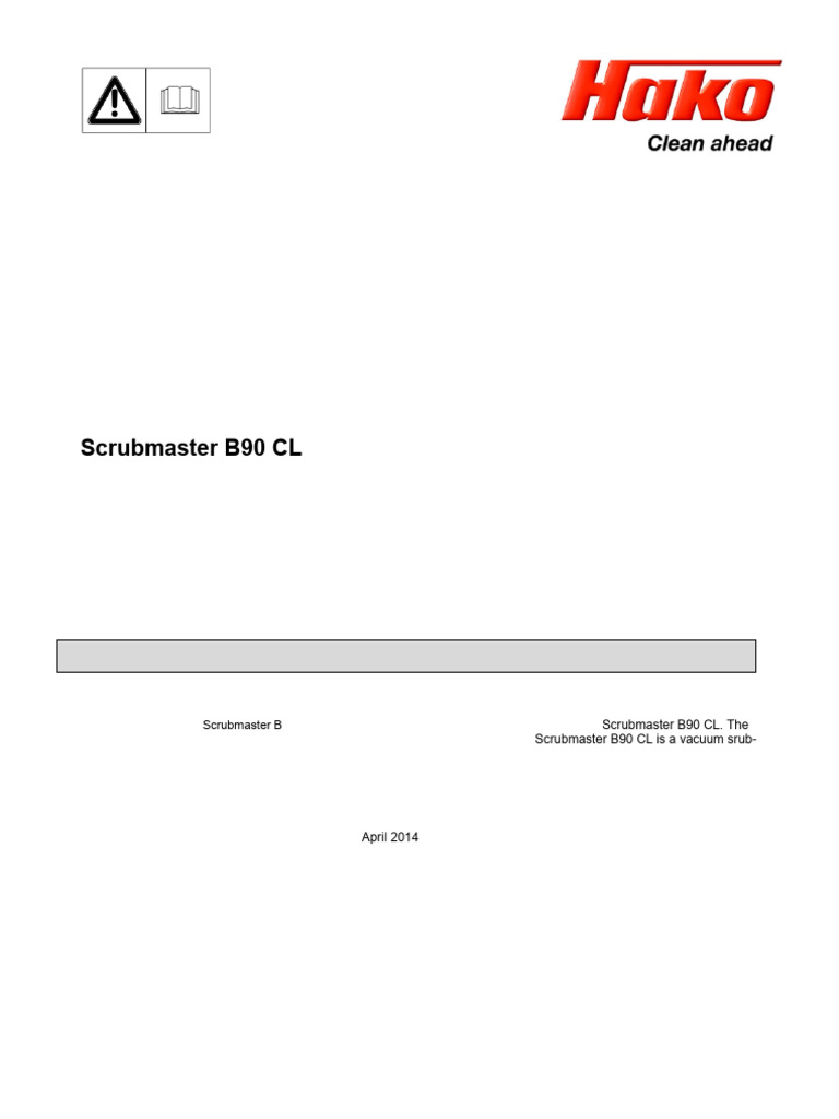 Hakomatic B90 CL Instruction Manual | PDF