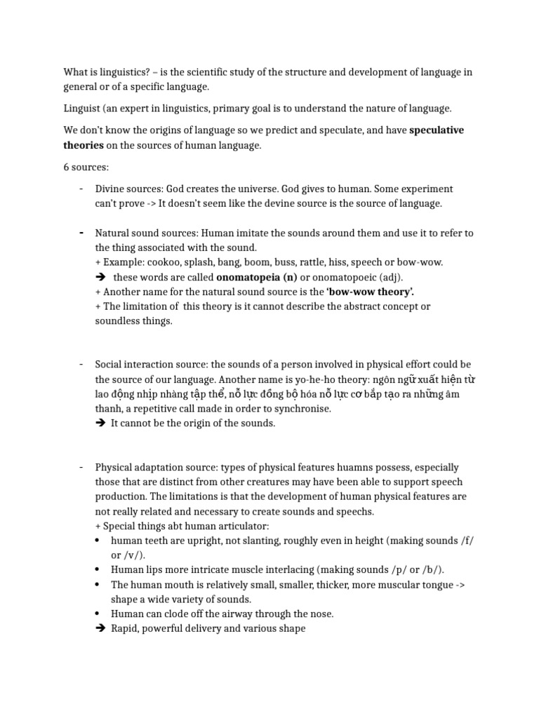 intro to ling(1) | PDF | Linguistics | Phonetics