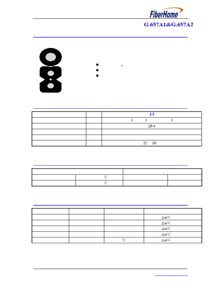 FiberHome Cable Specification-3 Unit DROP CABLE A2 | PDF | Optical ...