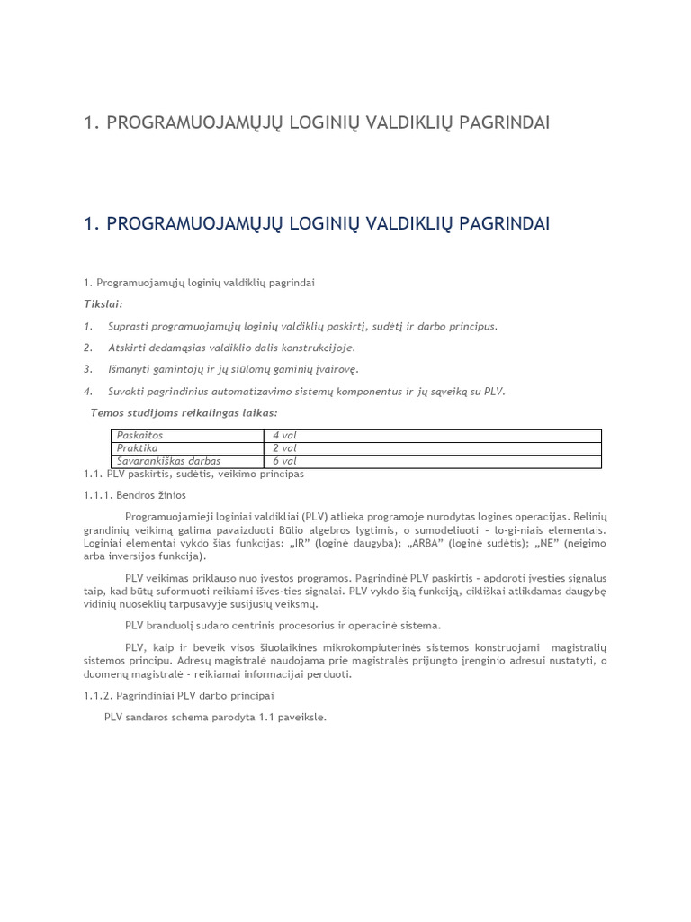 PLV Instrukcijos | PDF