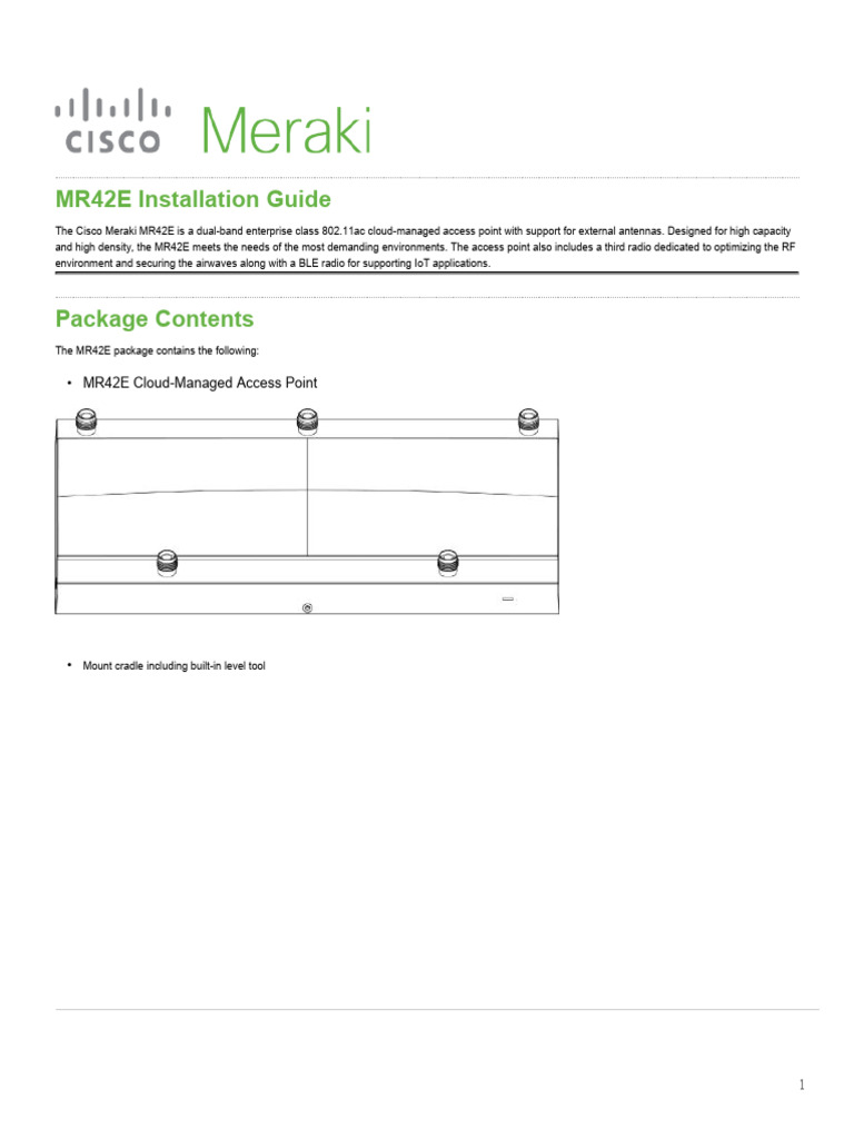 MR42E Installation Guide | PDF | Ip Address | Computer Network