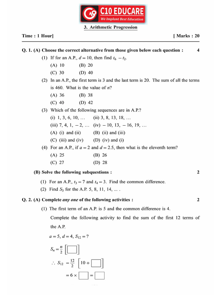 10th Algebra | PDF