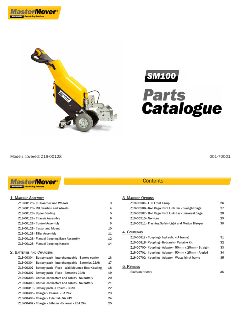 MasterMover SM100 Parts Manual | PDF | Manufactured Goods | Automotive ...