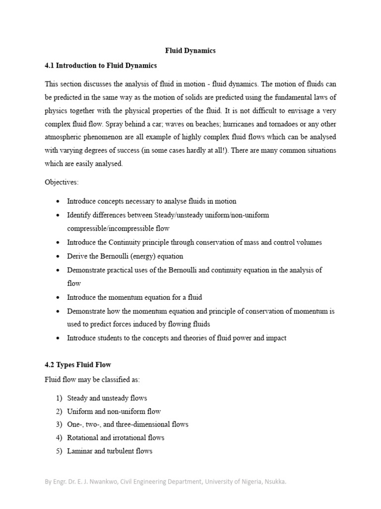 Introduction To Fluid Dynamics | PDF | Fluid Dynamics | Fluid Mechanics