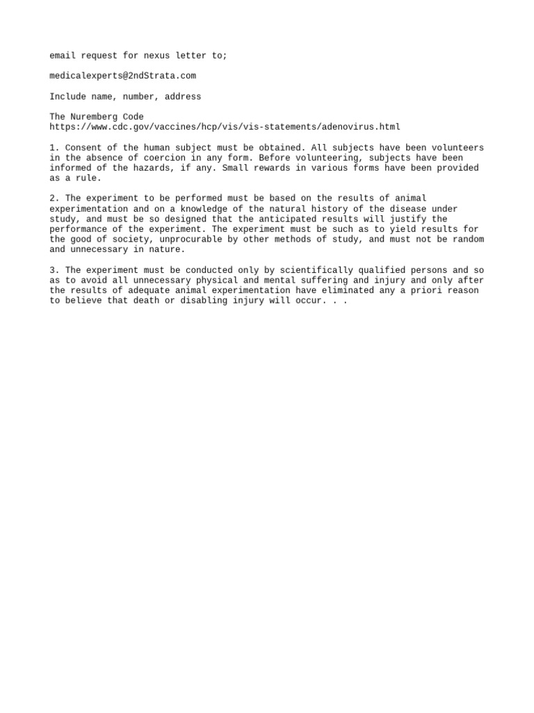 Nexus Letter Request 2023 Combat Craig | PDF