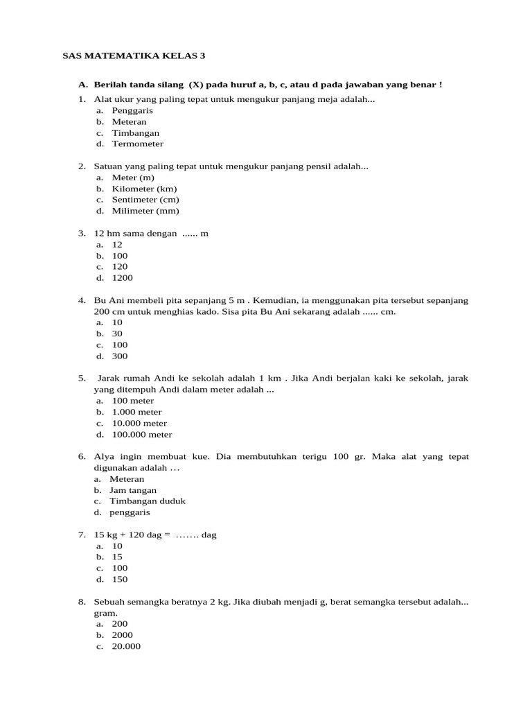 SOAL Matematika | PDF