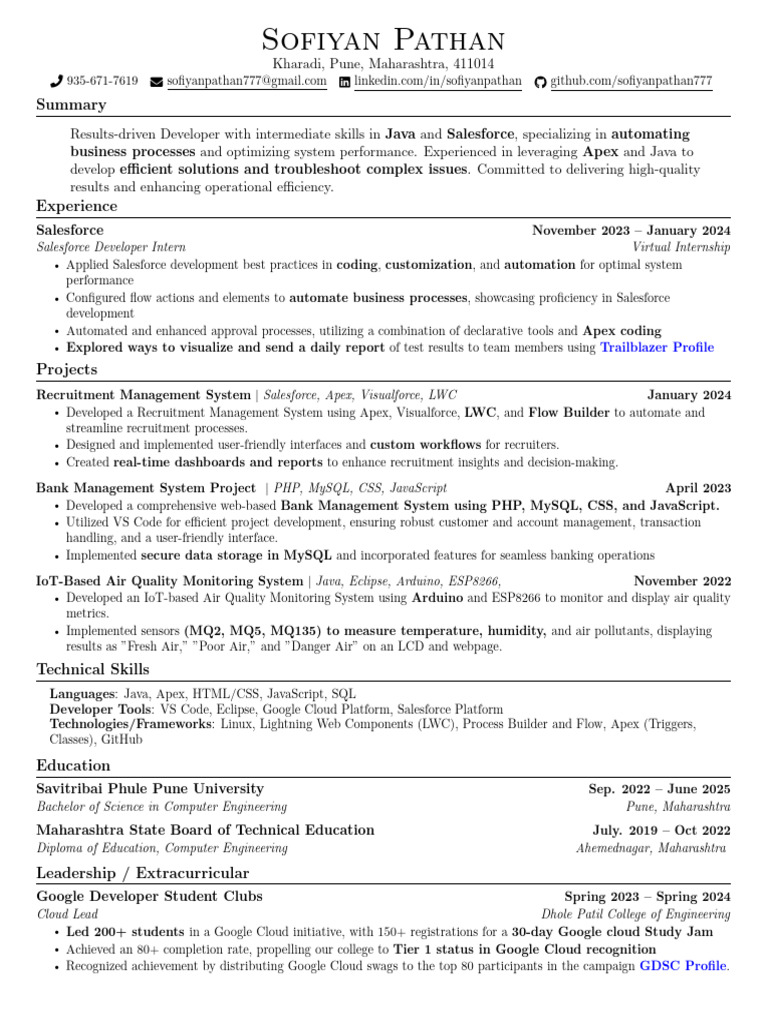 Sofiyan Resume | PDF | My Sql | Eclipse (Software)