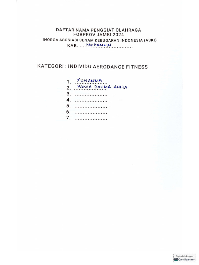 Daftar Nama Ioski | PDF