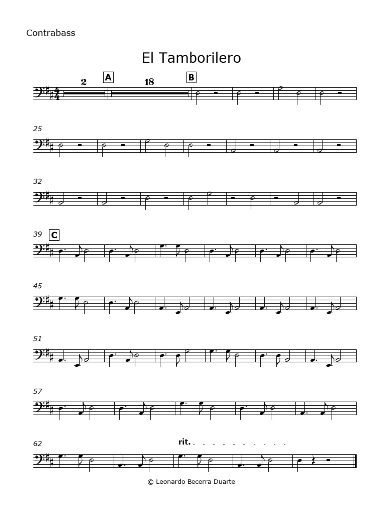 Tamborilero Contrabass | PDF