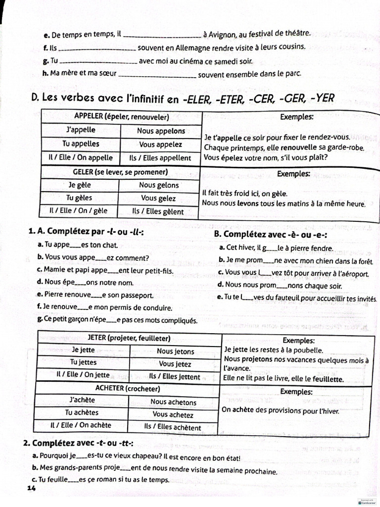 Particularités Orthographiques Des Verbe | PDF