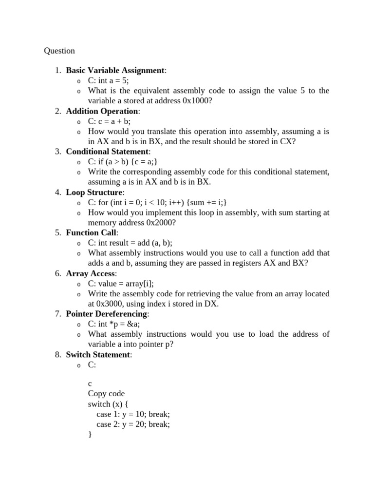 Assembly Quiz | PDF | Teaching Methods & Materials