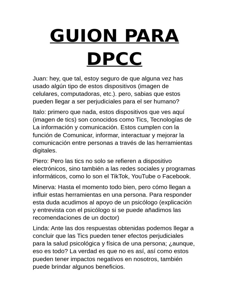 Guion para DPCC | PDF
