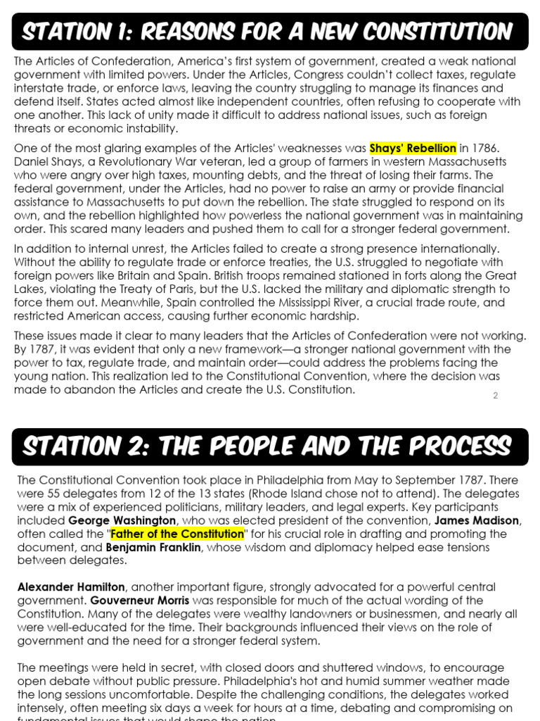 Constitutional Compromises Station Activity | PDF | Constitutional ...