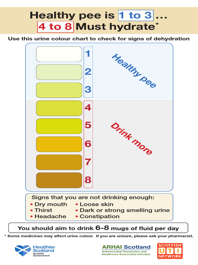 6 - Healthy Pee Colour Chart - March22 002 | PDF
