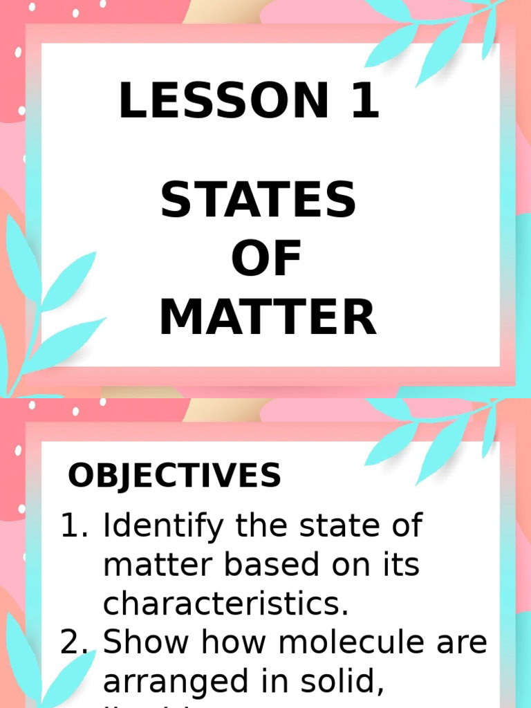 Understanding States of Matter | PDF | Language Arts & Discipline ...