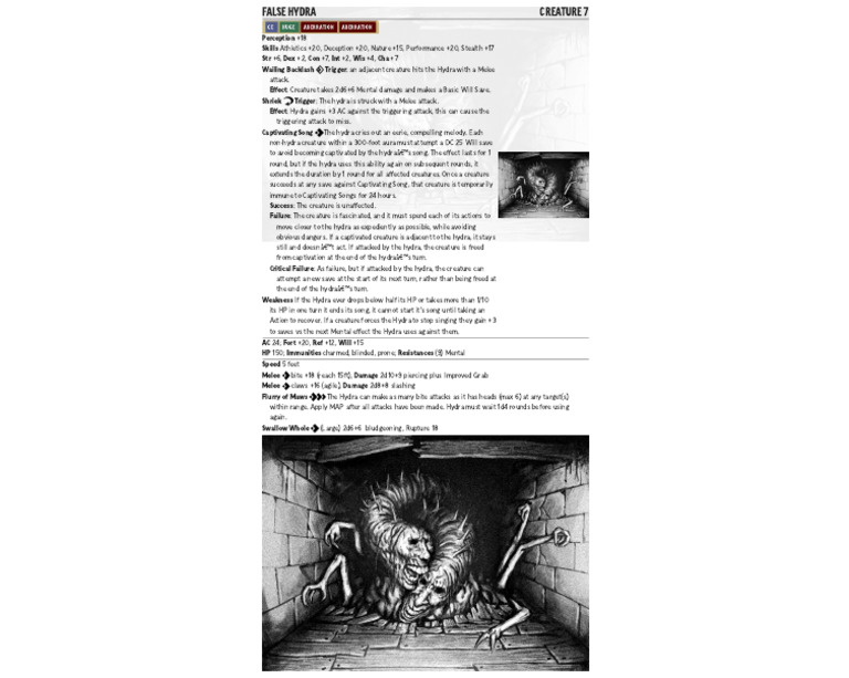 False Hydra: Abilities and Stats Guide | PDF