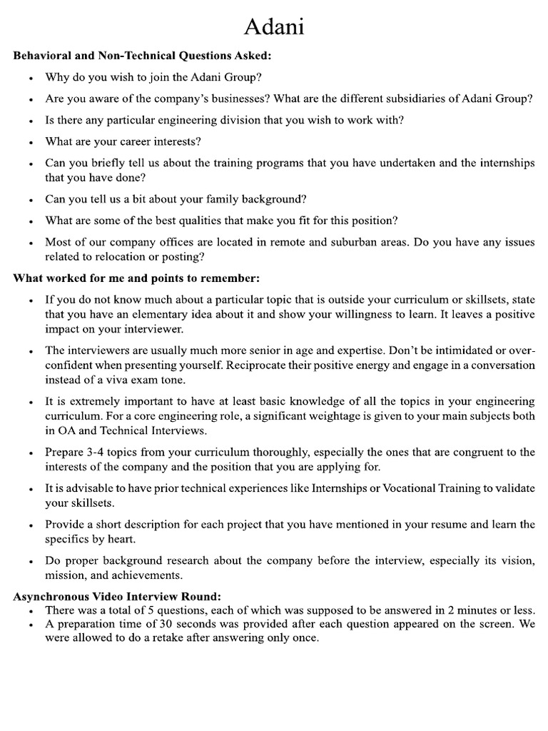 Adani Prep | PDF | Business