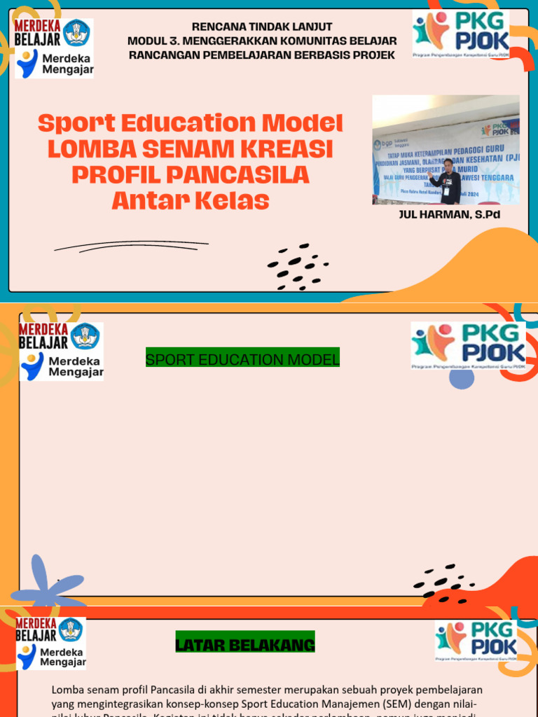 Tugas Rencana Tindak Lanjut PKG Pjok Modul 3 Pada Komunitas Belajar | PDF