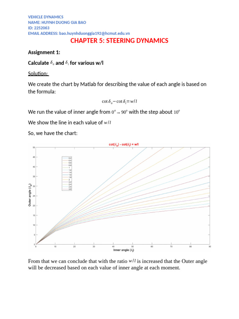Homework Vehicle Dynamic - Chapter 5 - Steering Dynamics | PDF | Euclidean Geometry | Mechanics