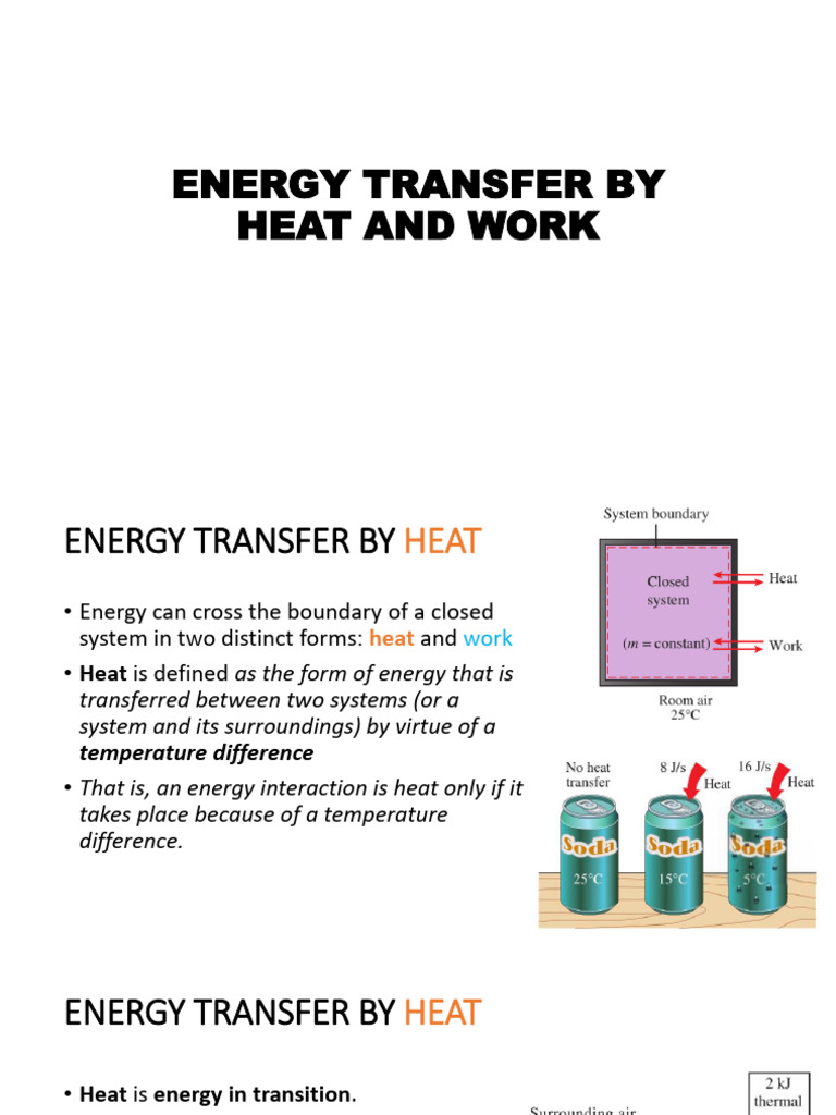 Energy Transfer by Heat and Work | PDF | Heat | Force